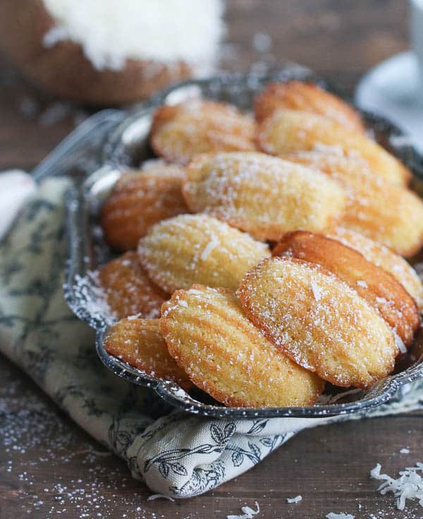 Coconut Almond Madeleines - Immaculate Bites