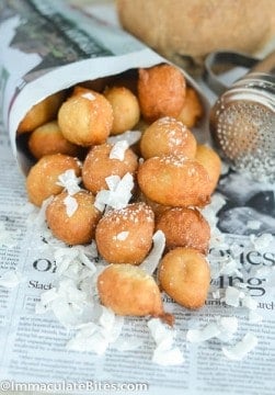 Coconut Puff-Puff (Deep-fried Coconut Dough) - Immaculate Bites