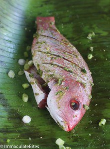 Fish in banana leaf (Liboke de poisson) - Immaculate Bites