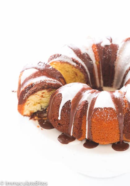 Chocolate Rum Marble Cake - Immaculate Bites