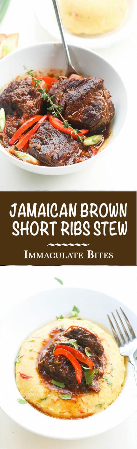 Jamaican Brown Beef Short Ribs Stew - Immaculate Bites
