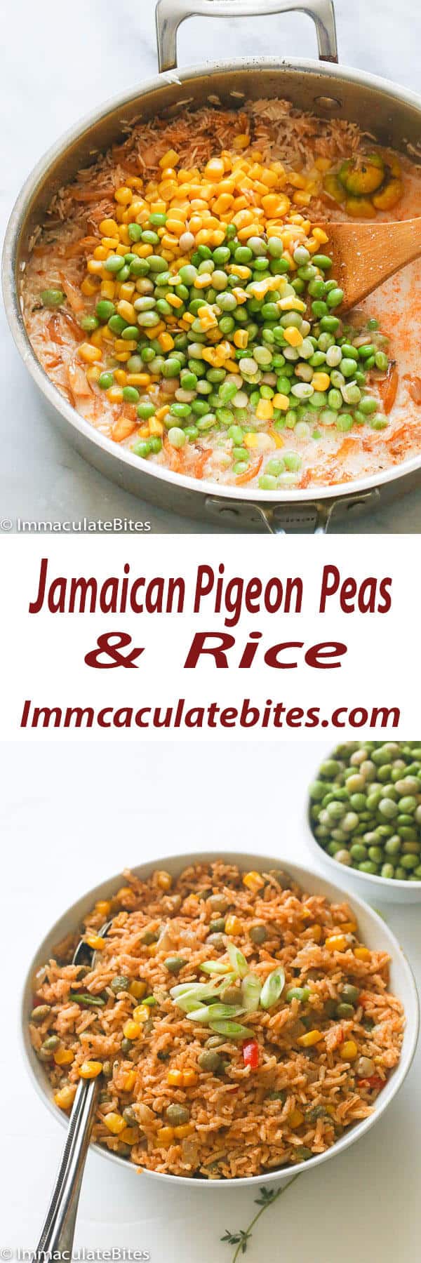 Jamaican Pigeon Peas and Rice - Immaculate Bites