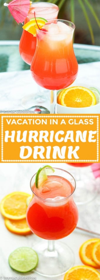 Hurricane Drink Recipe - Immaculate Bites