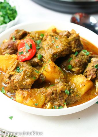 Instant Pot Curry Goat - Immaculate Bites One Pot Meal Recipes