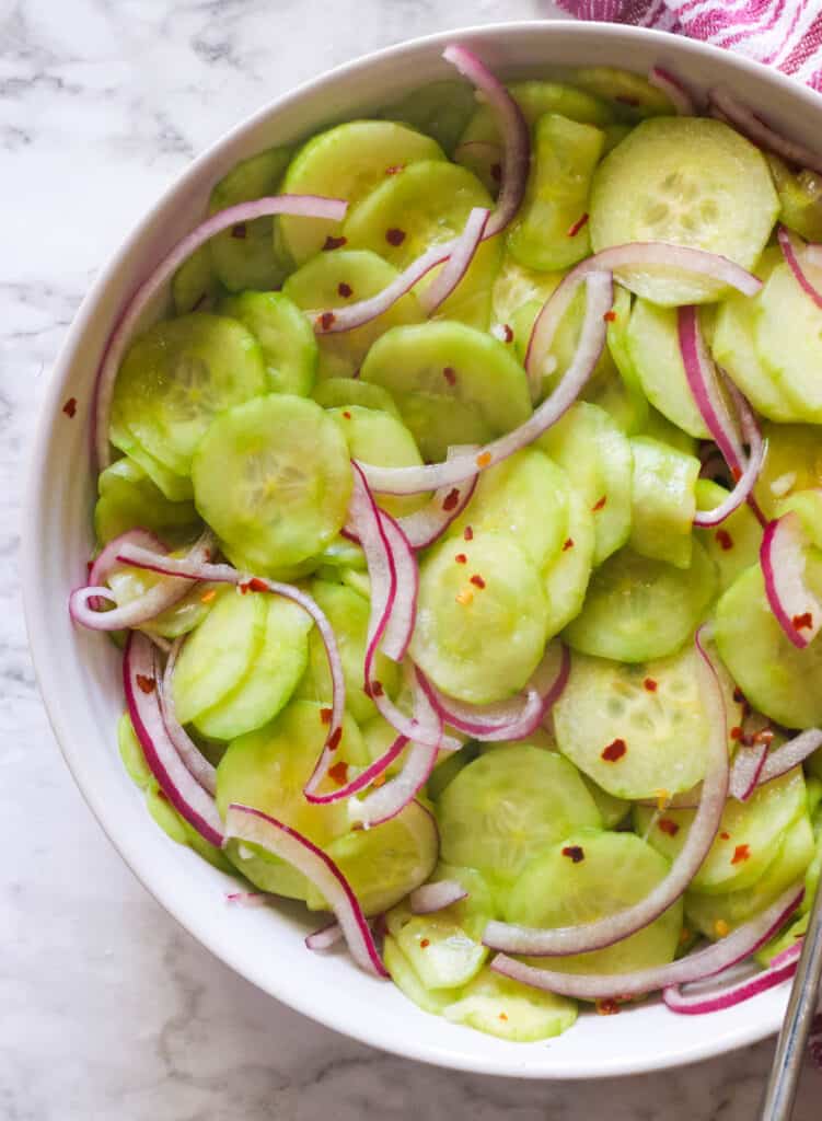 Cucumber and onion salad - Immaculate Bites