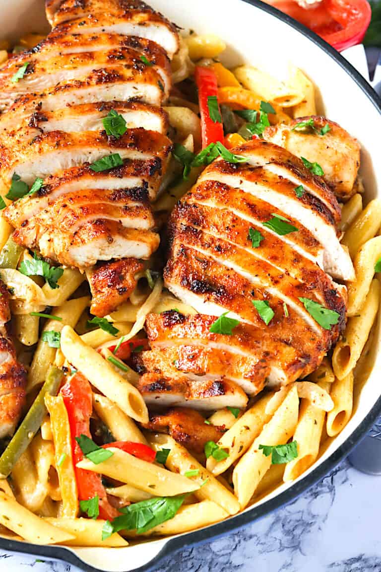 Jerk Chicken Pasta - Immaculate Bites