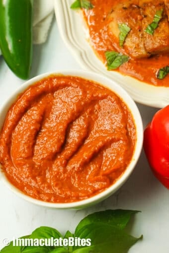 Roasted Red Pepper Sauce - Immaculate Bites