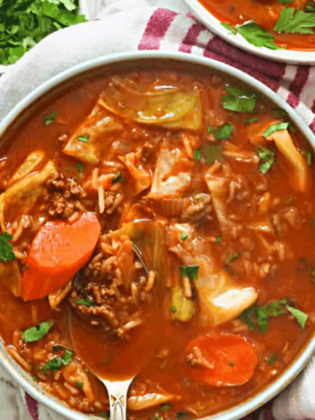 Stuffed Cabbage Roll Soup Recipe Quick And Easy Feeds A Crowd Immaculate Bites