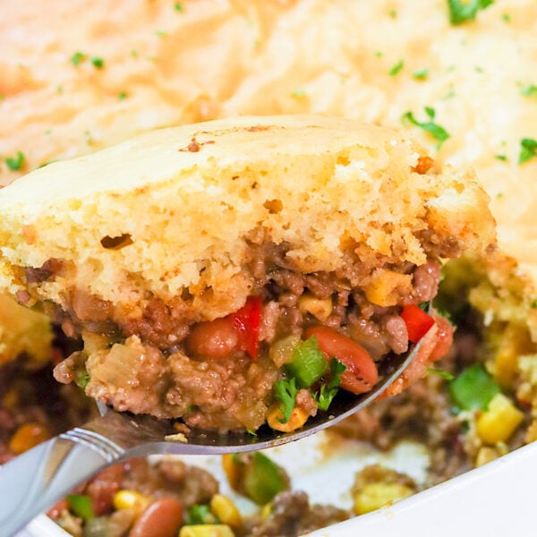 Cowboy Casserole Cornbread - Immaculate Bites