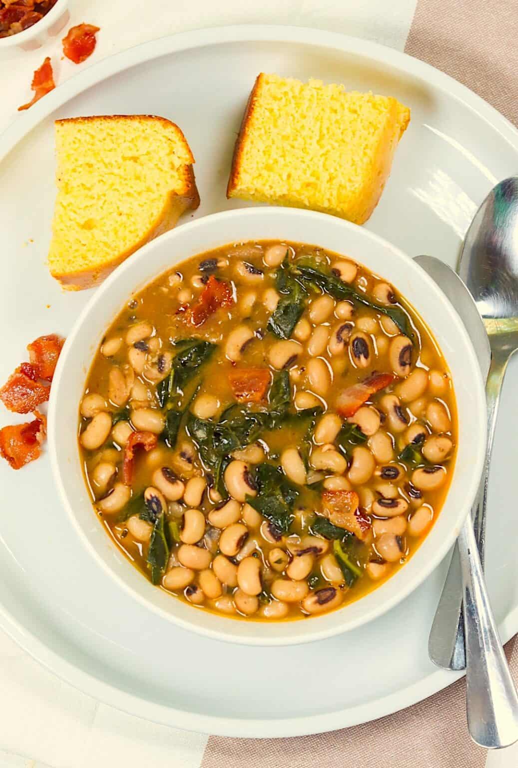 Black-Eyed Peas and Collard Greens - Immaculate Bites