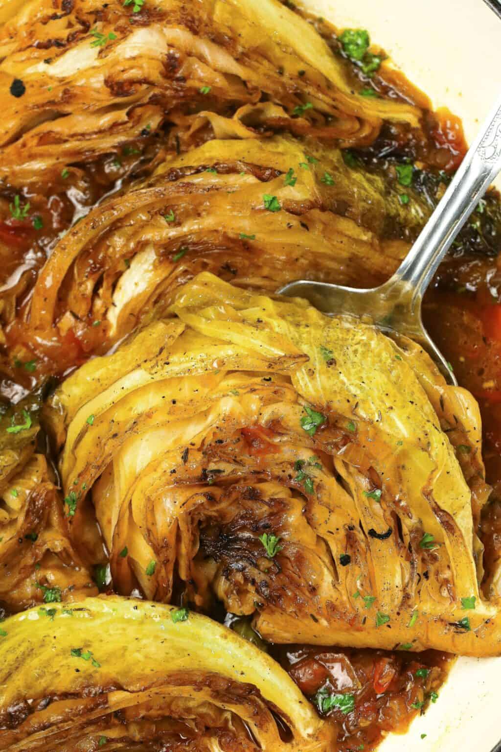 Braised Cabbage Wedges - Immaculate Bites
