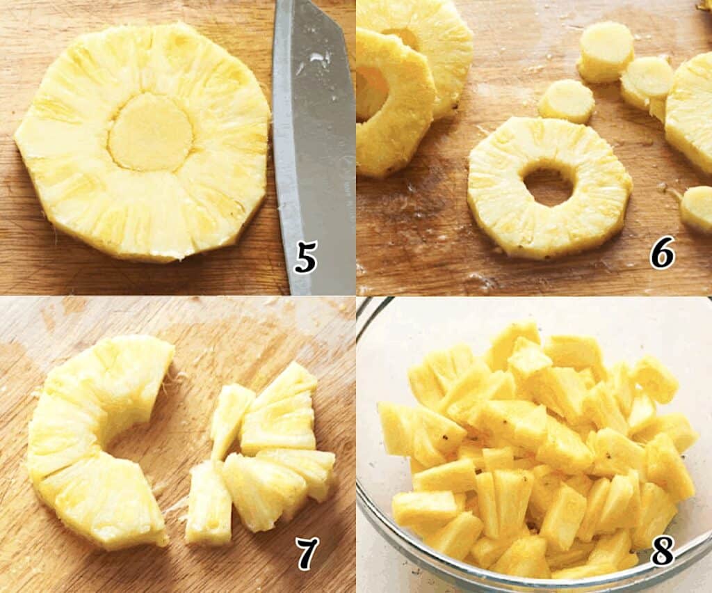 How to Cut a Pineapple - Immaculate Bites